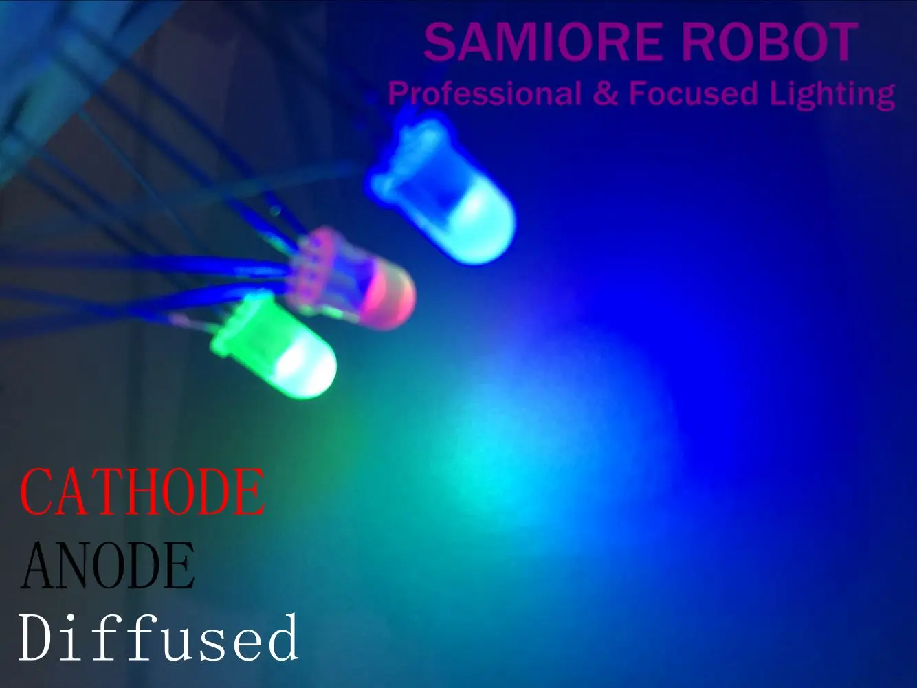 1000 Pcs Led 5mm Rgb Diffused Common Anode/cathode Red Green Blue 4pins ...