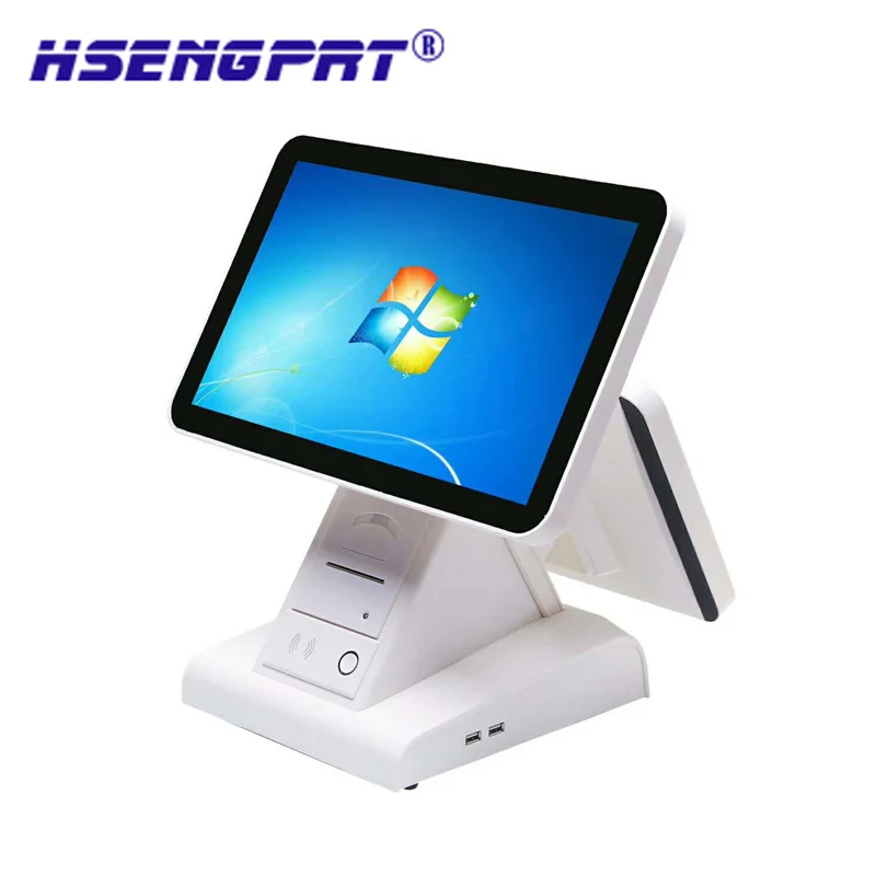 Dual Screen Printer Pos Systems With Built-in 58mm Printer All In One ...