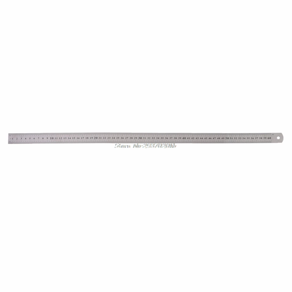 Stainless Steel Double Side Measuring Straight Edge Ruler 60cm Silver ...