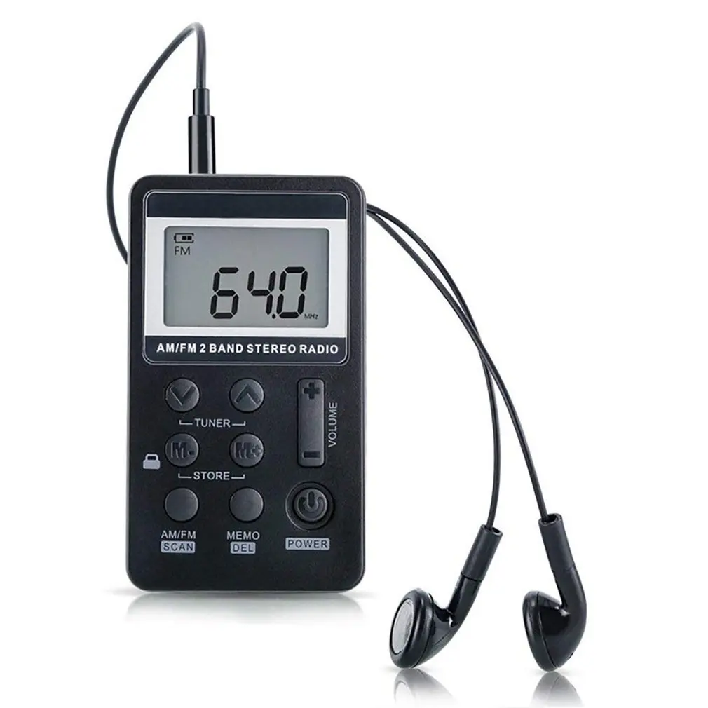 Personal AM FM Pocket Radio Portable Digital Tuning Stereo Radio ...