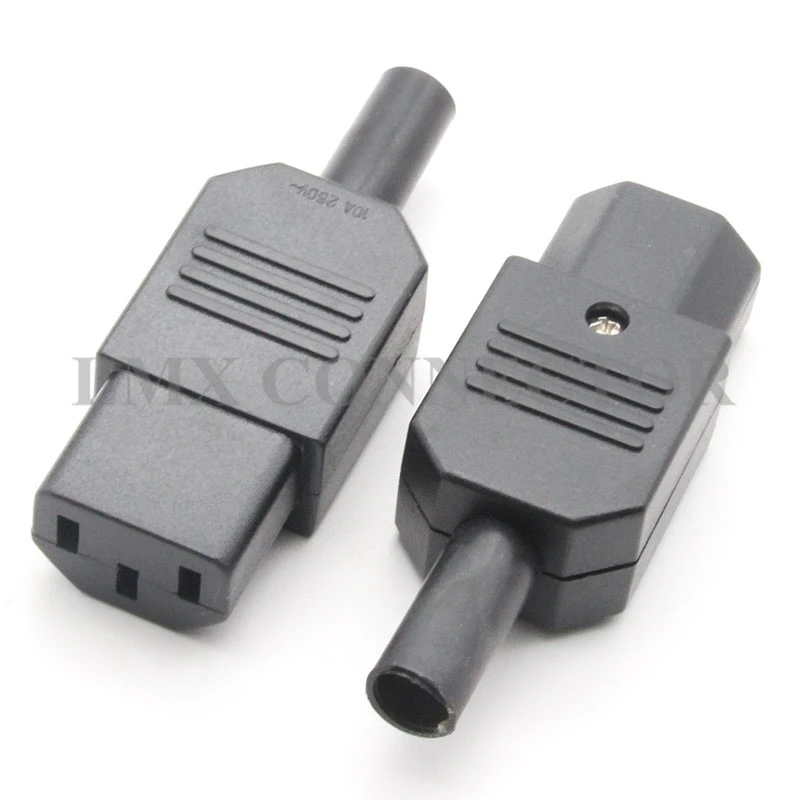 10PCS-IEC320-C13-Female-Socket-10A-250V-Terminal-Power-Plug-Inlet ...
