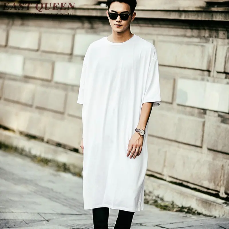Extra long tee shirts for men 2018 new extra long t shirt hip hop ...