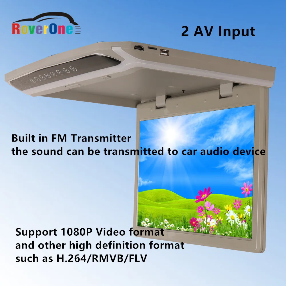 15-6-Inch-Bus-Coach-Roof-Mount-Car-LCD-Monitor-Flip-Down-Screen ...