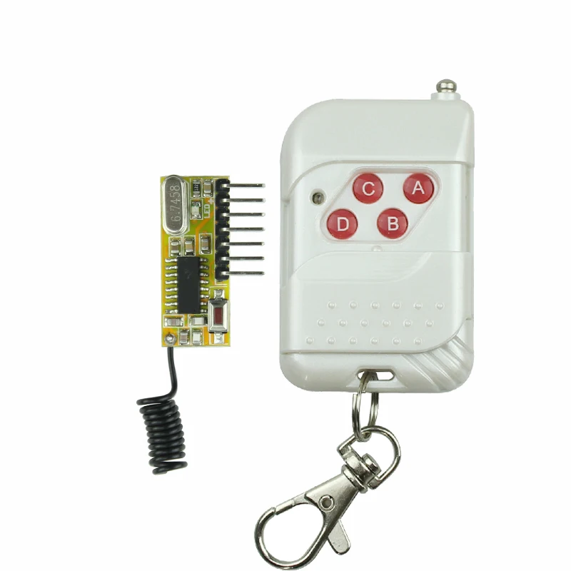 DC5V 4CH ASK Super heterodyne RF Transmitter and Mini Receiver Module ...