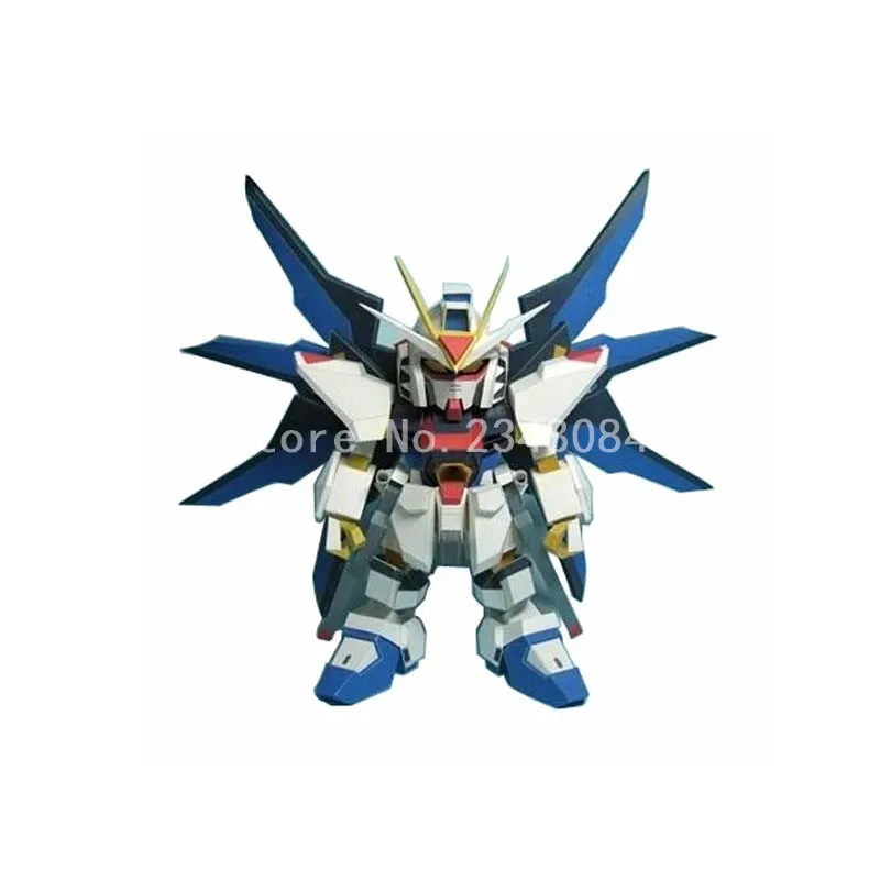 SD Gundam 3D Paper Model ZGMF X20A Strike Freedom Blue Papercraft DIY ...