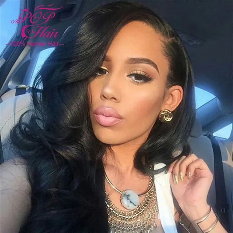 7A Malaysian Virgin Hair Body Wave Full Lace Human Hair Wigs With Baby ...