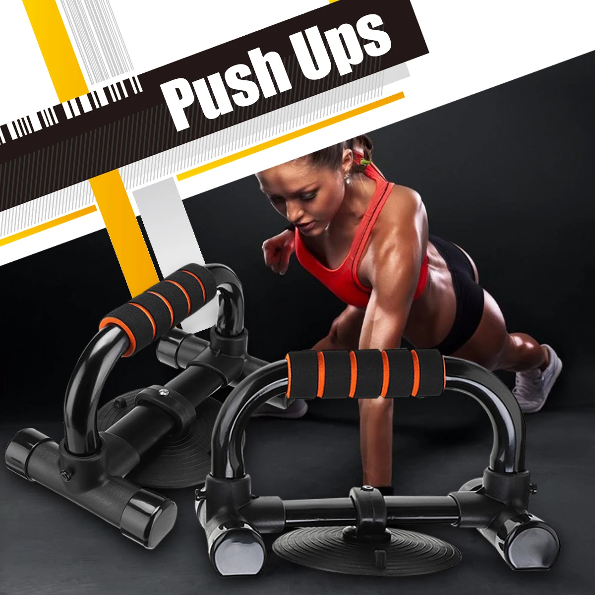 2Pcs New High Quality Steel Push Ups Stand Home Fitness Equipment ...