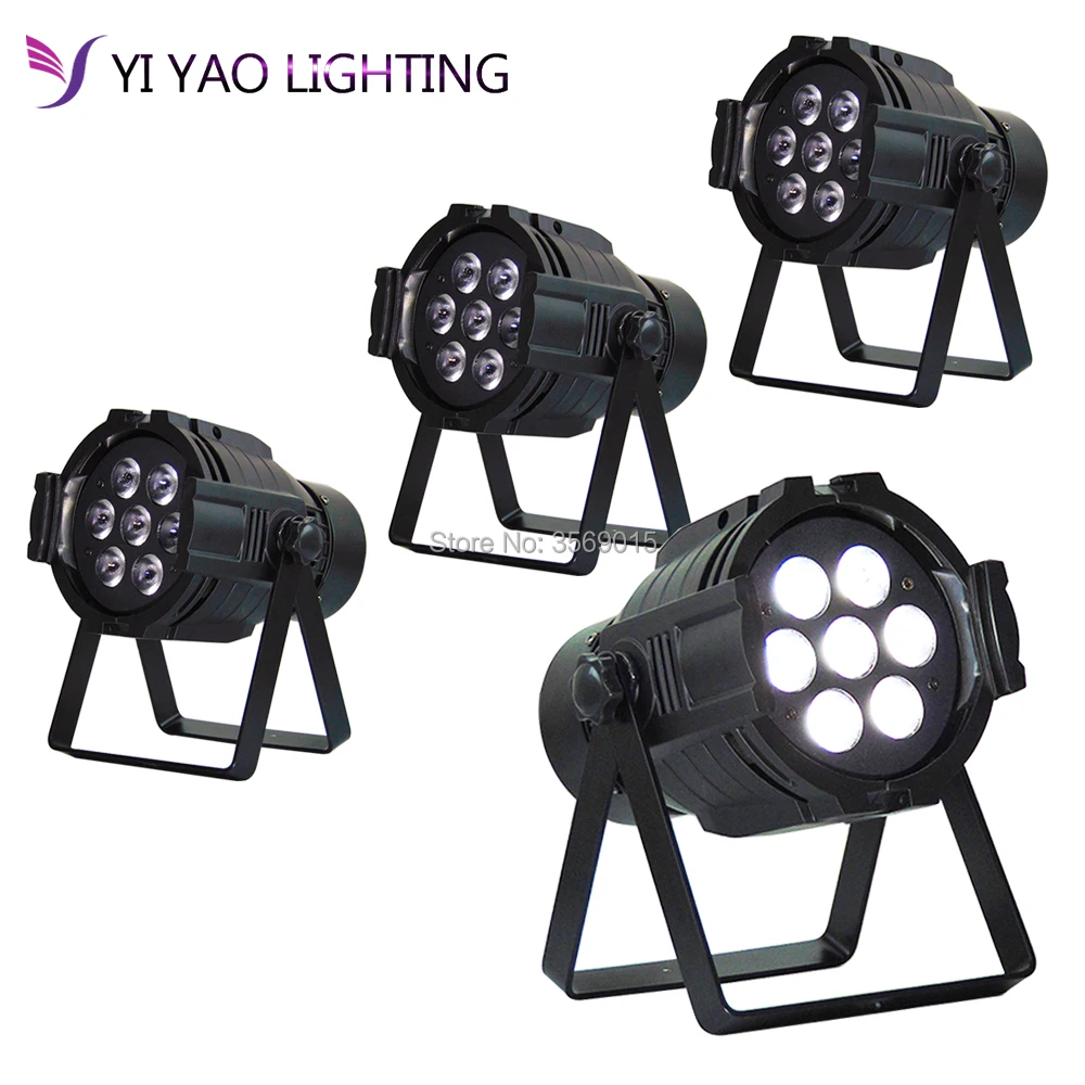 4pcs/lot DMX Control LED Par 7x12W Aluminum Alloy RGBW 4IN1 Luxury DMX ...