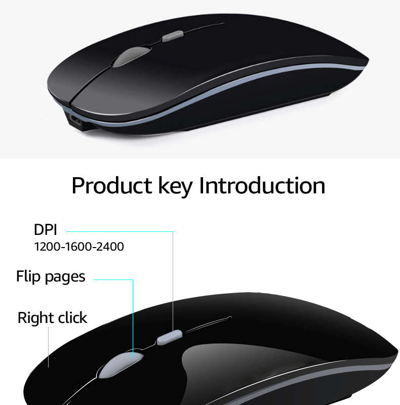 Silent Wireless Bluetooth Mouse