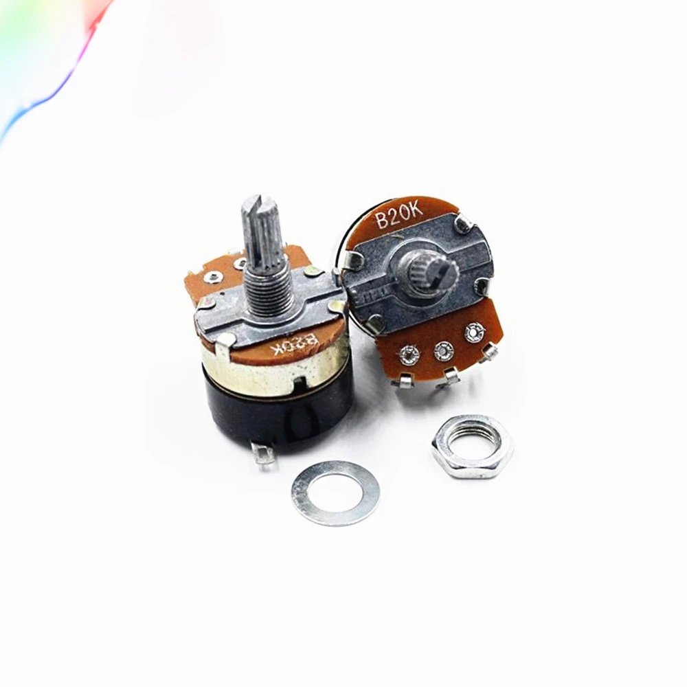 B500K -Potentiomètre réglable avec interrupteur,2 pièces,B500K B10K B5K ...