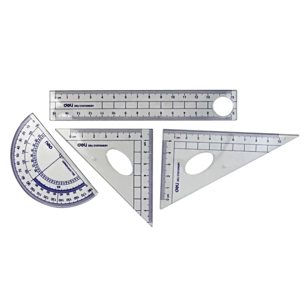 Drafting Ruler Set Multi functional Math Plastic Rulers Set Office ...