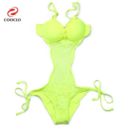 Buy Cooclo New Sexy Halter Padded Striped Monokini