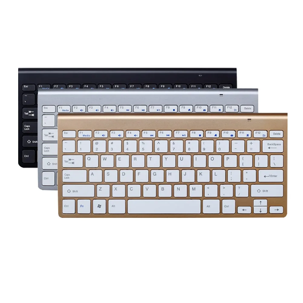 Ultra Mince Muet Sans Fil Mini Clavier Ciseaux 2.4g Pc Clavier D ...