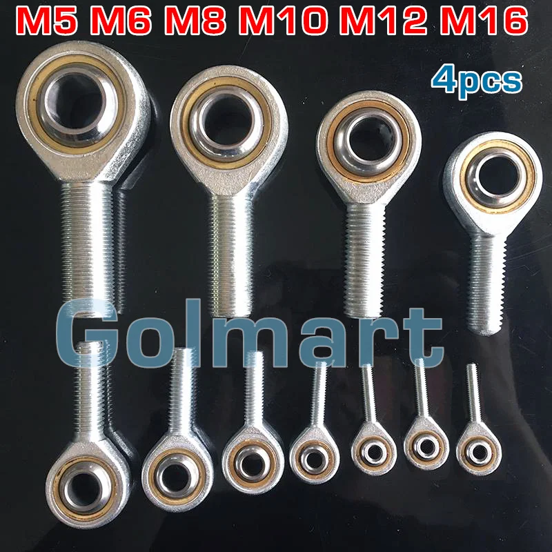 4PCS M5 M6 M8 M10 M12 M16 M18 Male Oscillating Right Thread Fish Eye ...