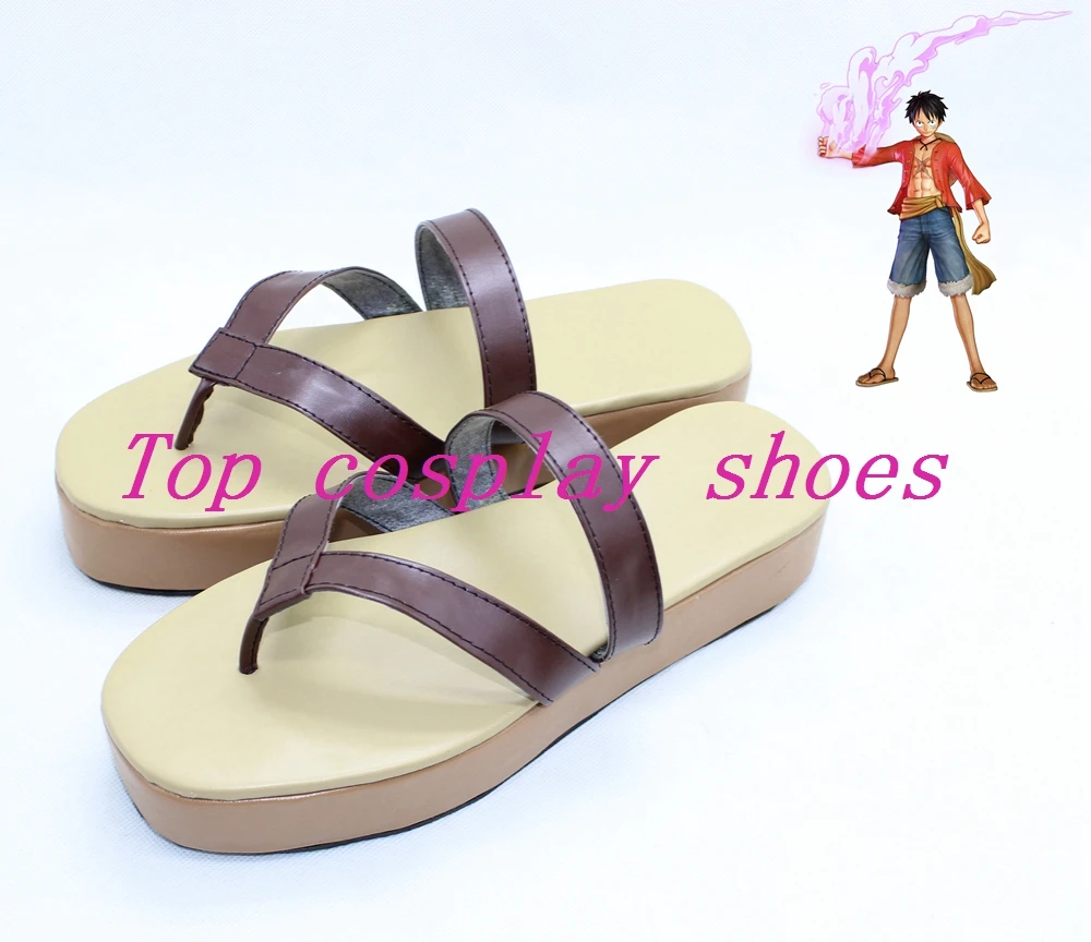Freeshipping 애니메이션 원피스 몽키 D 루피 코스프레 신발 샌들 및 플립 슬리퍼 손으로 만든 맞춤|luffy ...