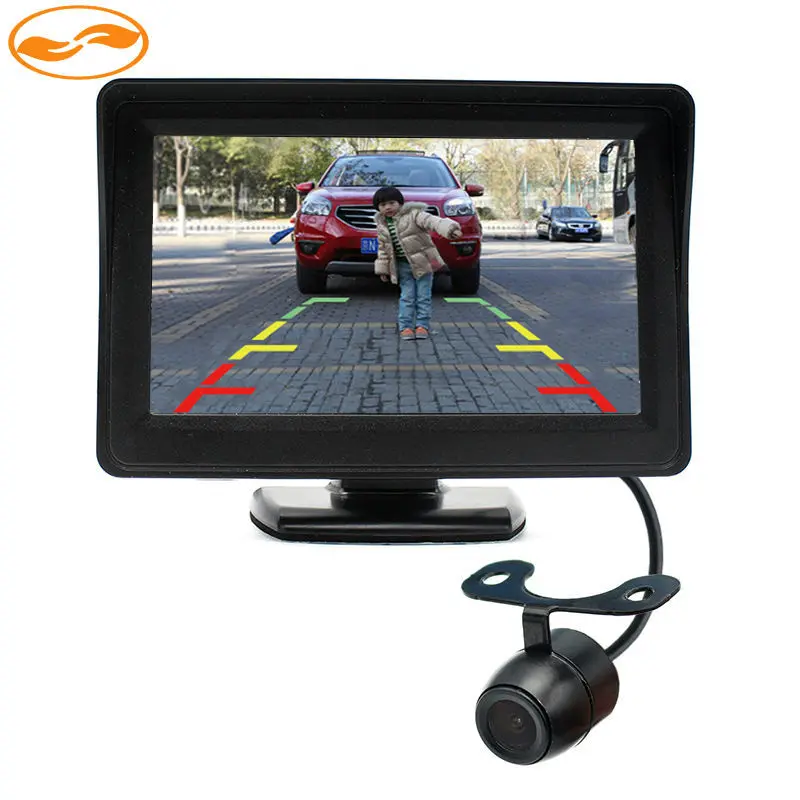 GreenYi Universal 4.3" Car Rearview Mirror Monitor with Reverse Backup ...