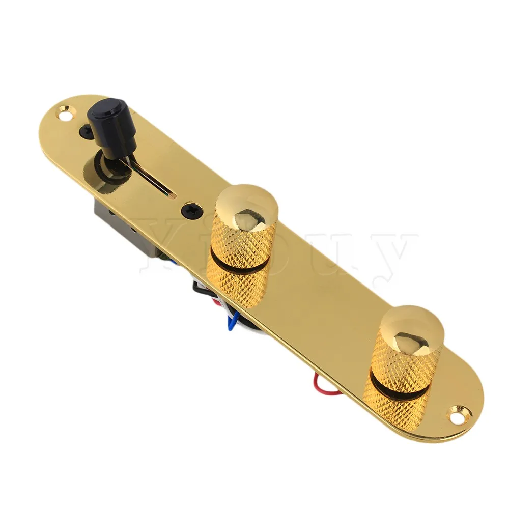 Yibuy Guitar 3way Switch Control Plate Gold For Tele Guitar|control ...