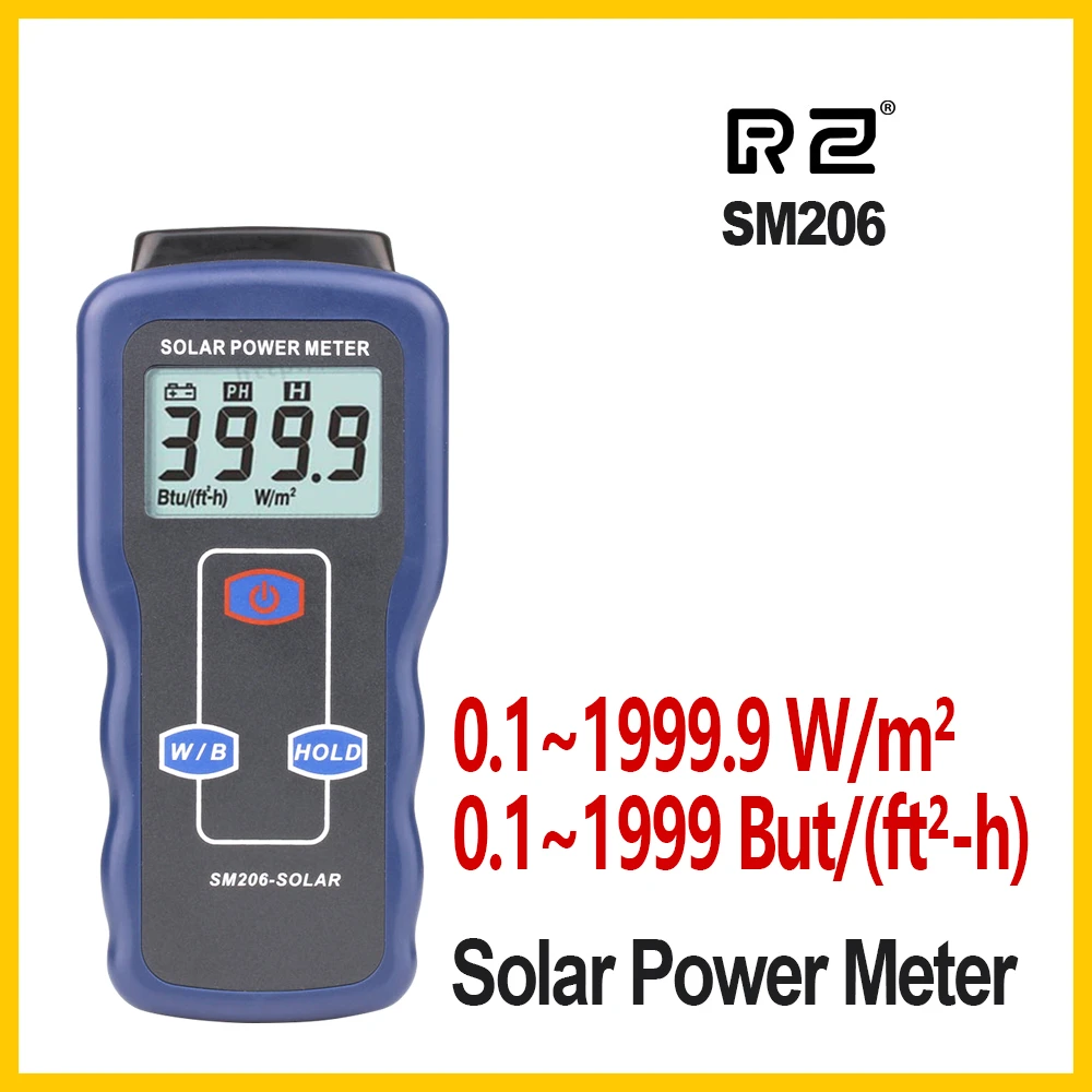 RZ Solar Power Meter Light Meter Solar Radiation Tester Optical Solar ...