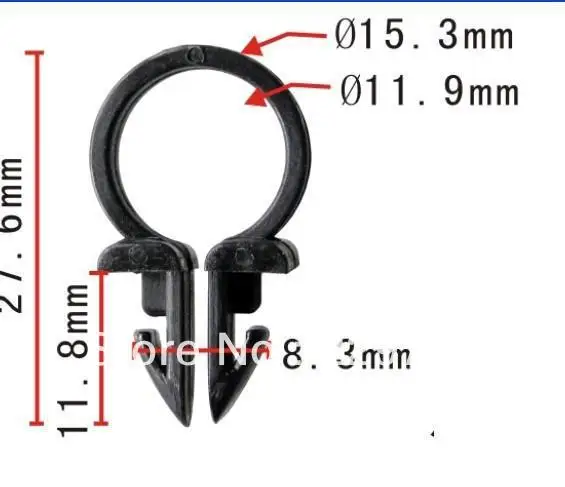 100PCS Free Shipping Routing Clips For Wire Loom Fasteners Plastic Clip ...