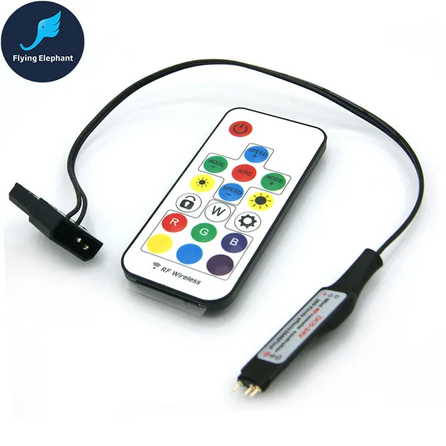 RGB Controller RF For Case LED Lighting 3Pin 5V or 4Pin 12V RGB AURA ...