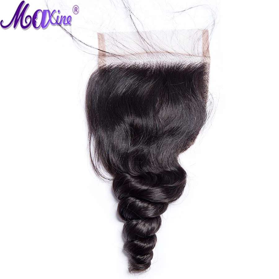 Maxine Hair Brazilian Loose Wave Middle/free/three Part 4*4 Lace ...
