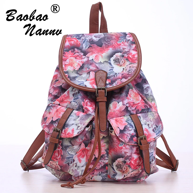 2019 European and American Style Fashion Women's Backpacks Canvas ...
