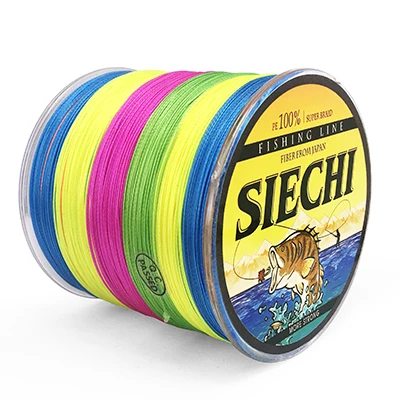SIECHI PE Braided Fishing Line Multifilament 500M 8 Strands Cord Carp ...