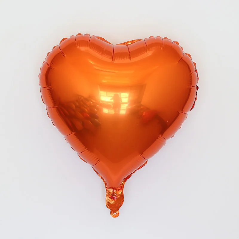 new 18inch orange Heart Shaped Foil Balloon love wedding Happy Birthday ...