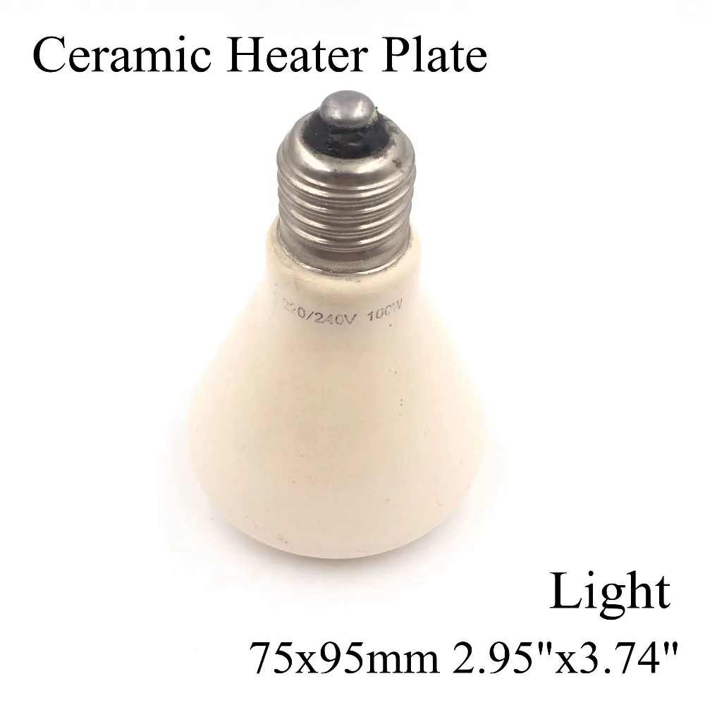 220V 75x95mm 50~100W Pet Ceramic Emitter Heated Plate Appliance Reptile ...