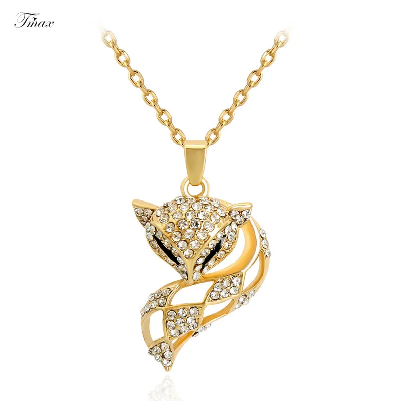 TengMaxi Fashion Rhinestone Women necklaces Fox Pendants fashion Choker ...