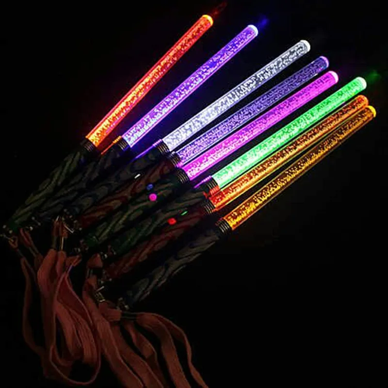 100pcs/lot Colorful acrylic led glowing rod water wave style lighting ...