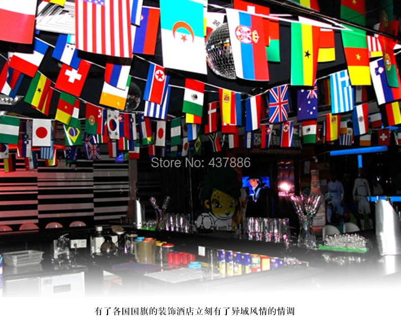 Free shipping different countries flag decoration for supermarket ...