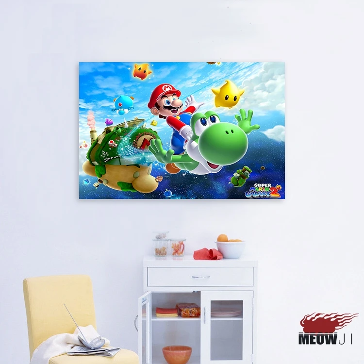 Super Mario Posters Wall Art Printed Canvas Painting Room Decoration ...