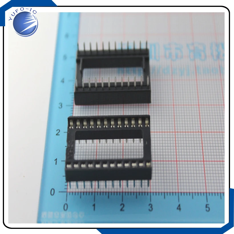 10PCS/LOT 24PIN a wide base chip IC socket seat connector 24P|connector ...