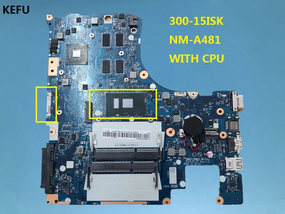 KEFU BMWQ1/BMWQ2 NM A481 płyta główna dla lenovo 300 15ISK laptopa ...