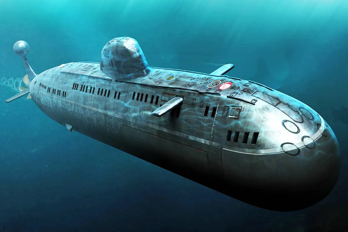 Military Submarine Underwater