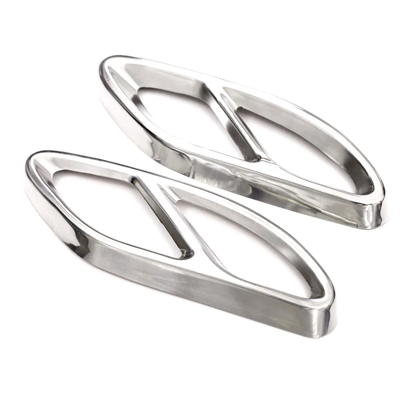 2 шт. крышка выхлопной трубы из нержавеющей стали для Mercedes Benz A B ...