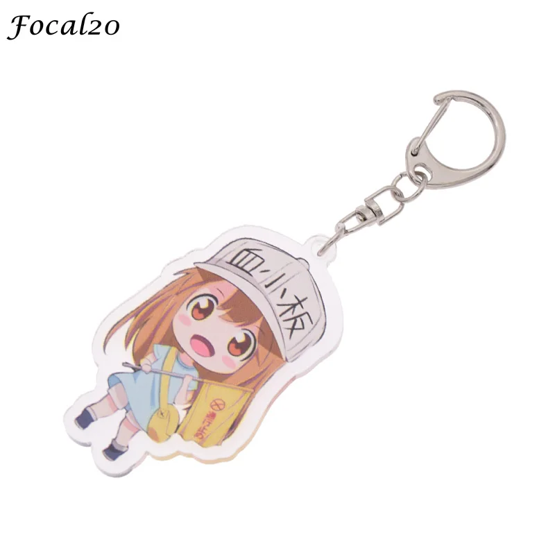 Focal20 Trendy Acrylic Cell At Work Key Chain Cartoon Character ...