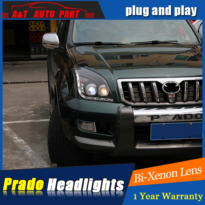 Car Styling For toyota PRADO headlights 2003 2009 For PRADO LED head ...