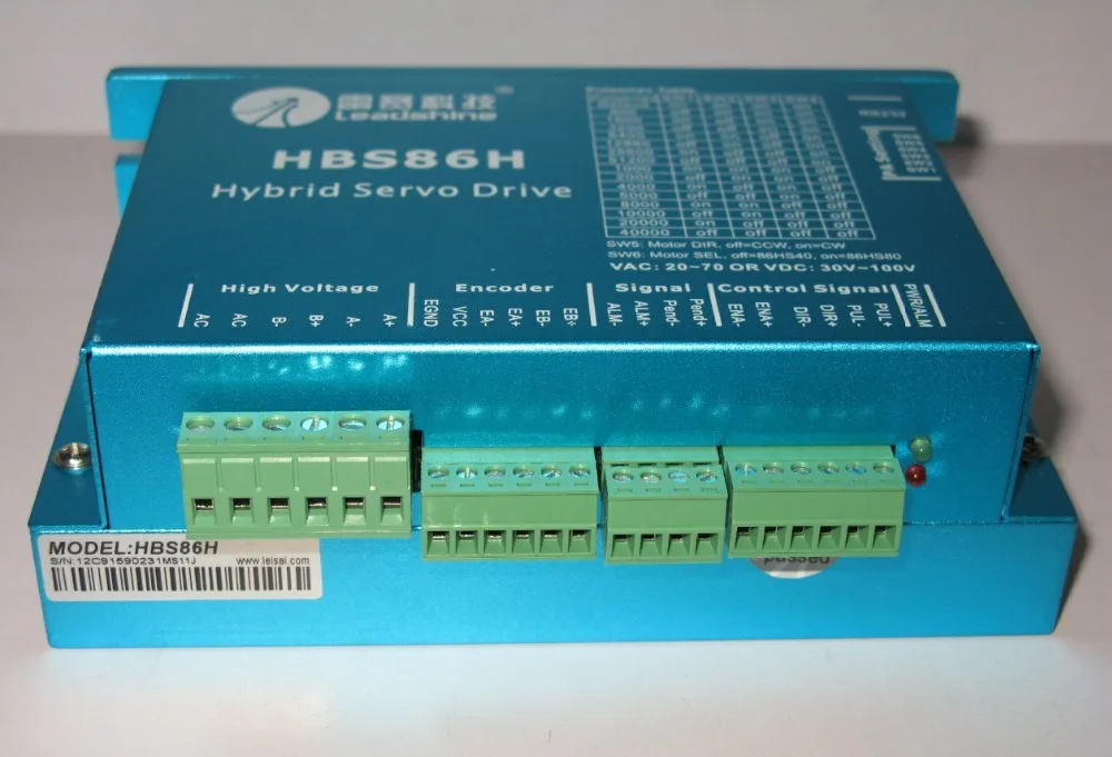 Leadshine HBS86H CNC DSP Closed Loop Stepper Drive 8A 30~100VDC ... Leadshine HBS86H CNC DSP Closed Loop Stepper Drive 8A 30~100VDC ...