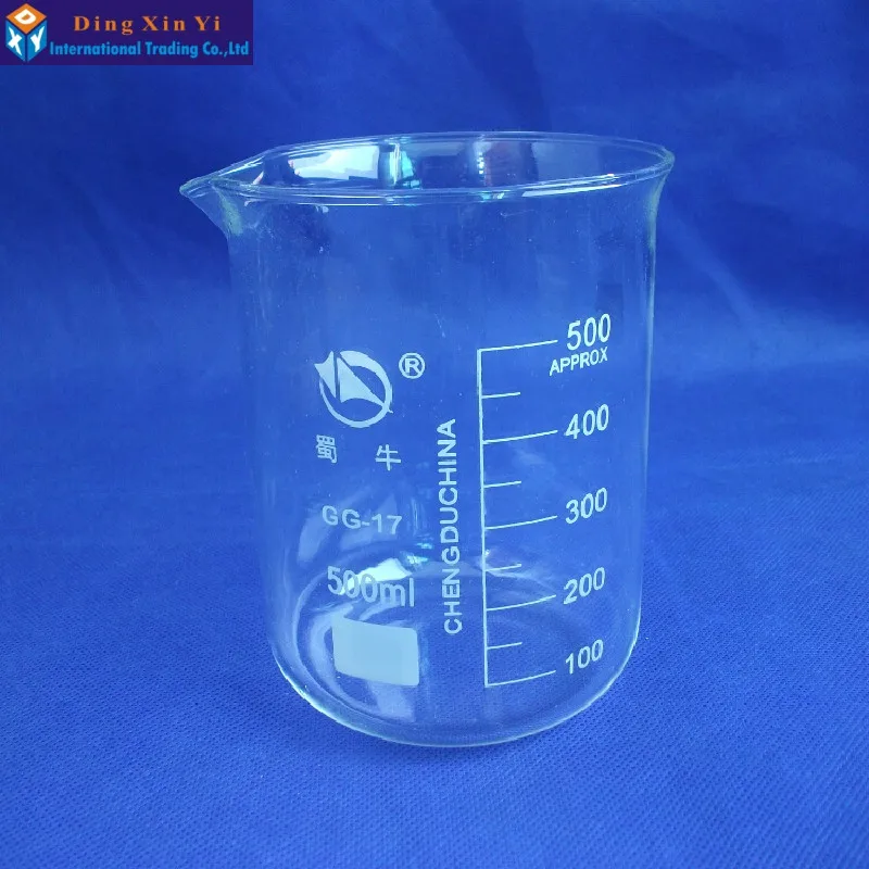 2pieces-lot-SHUNIU-Lab-beaker-500ml-Glass-beaker-500ml-Low-form-with ...