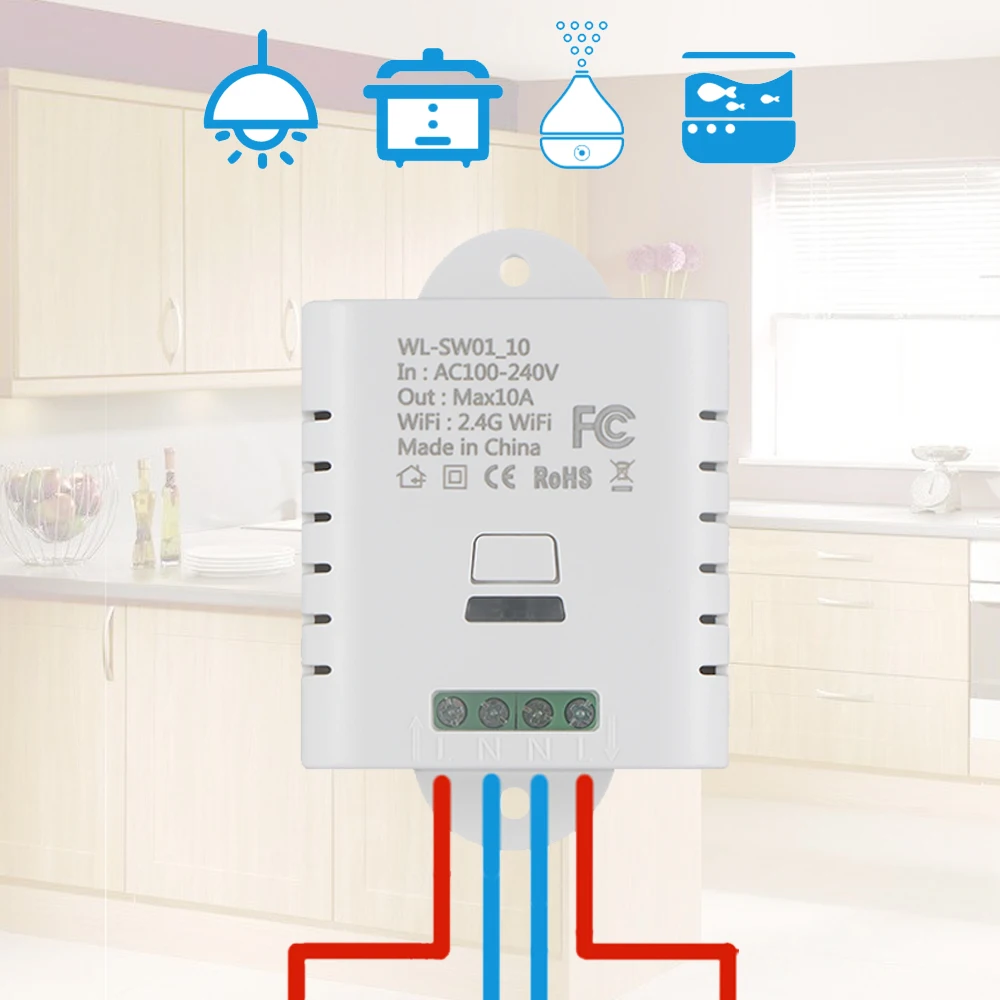 Wireless Wifi Remote Control Power Switch Smart Home Modules Controller ...