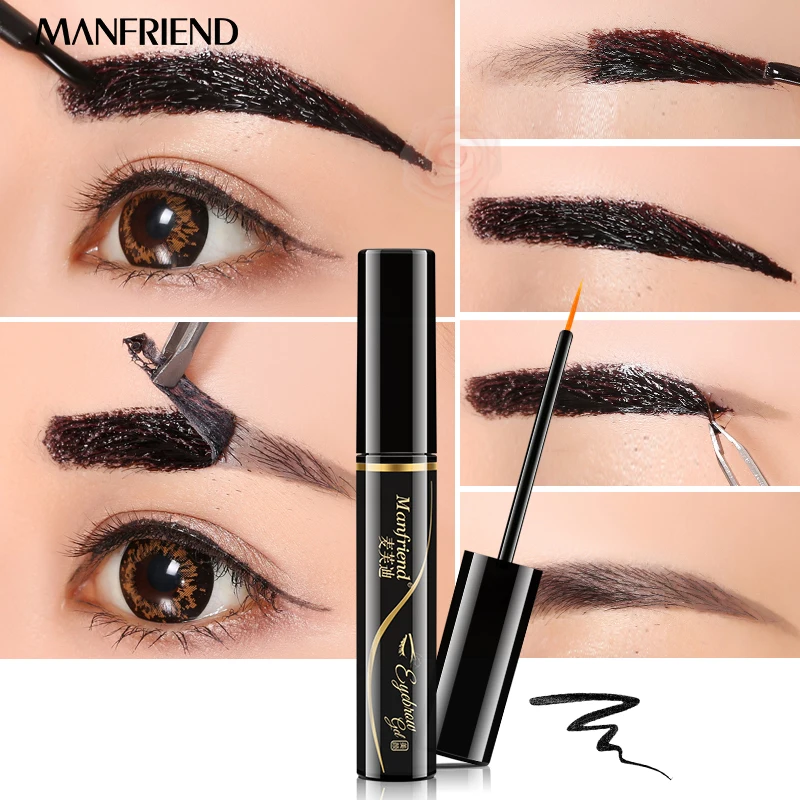 Eyebrow Cream Cosmetics Makeup Coffee Brown Waterproof Peel Off Eyebrow