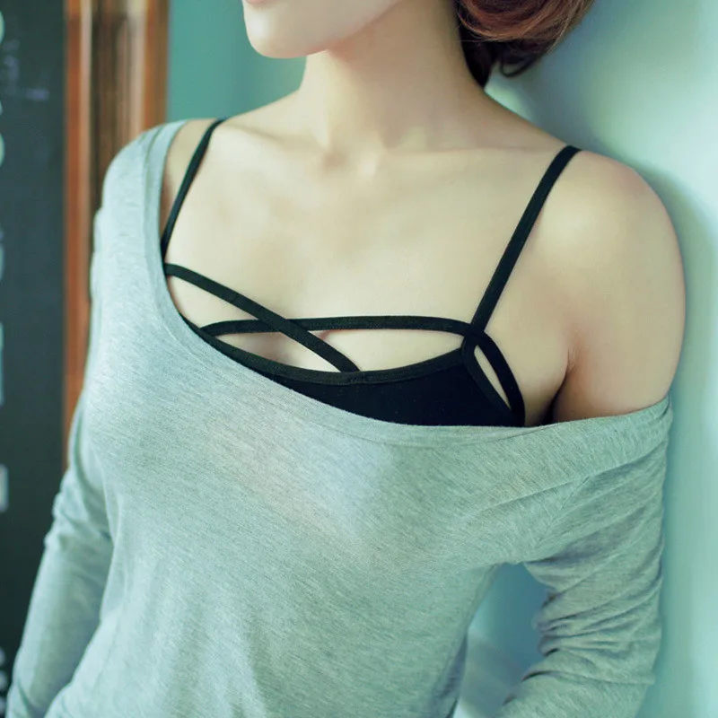 New Sexy Women Cut Out White Bra Bustier Crop Top Bralette Strappy