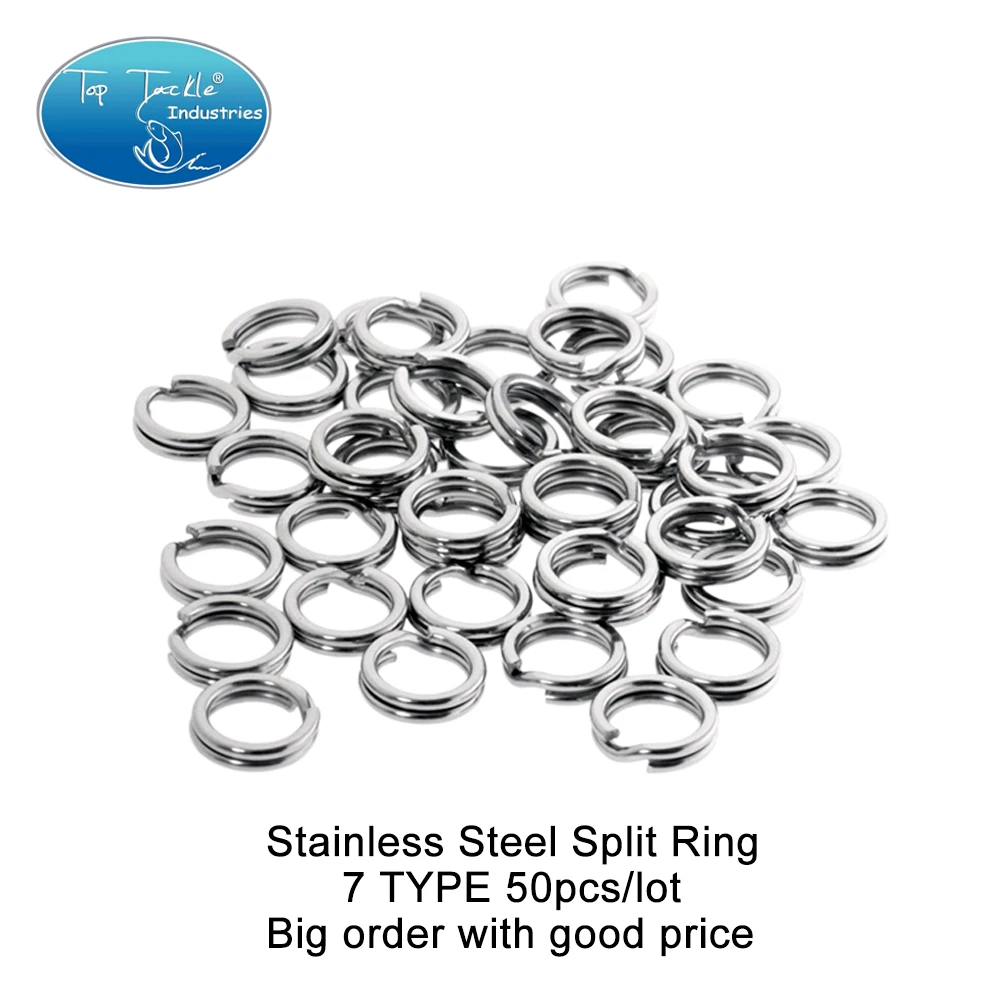 Anillo dividido de acero inoxidable para aparejos de pesca, accesorio ...
