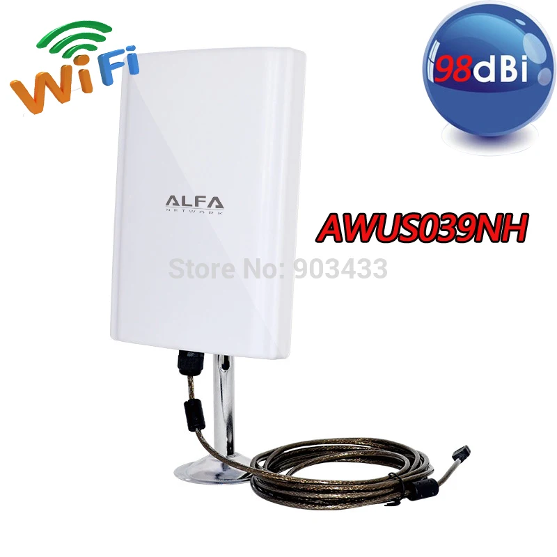 ALFA WiFi USB Adapter 98dbi high gain waterproof SIGNAL Grabber