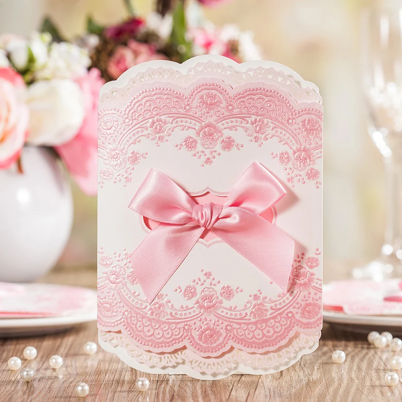 Pink Wedding Invitation Designs
