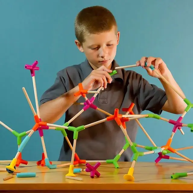 75pc Silicone Squigz Building Sticks Joinks Assembly Block Binding Kids ...