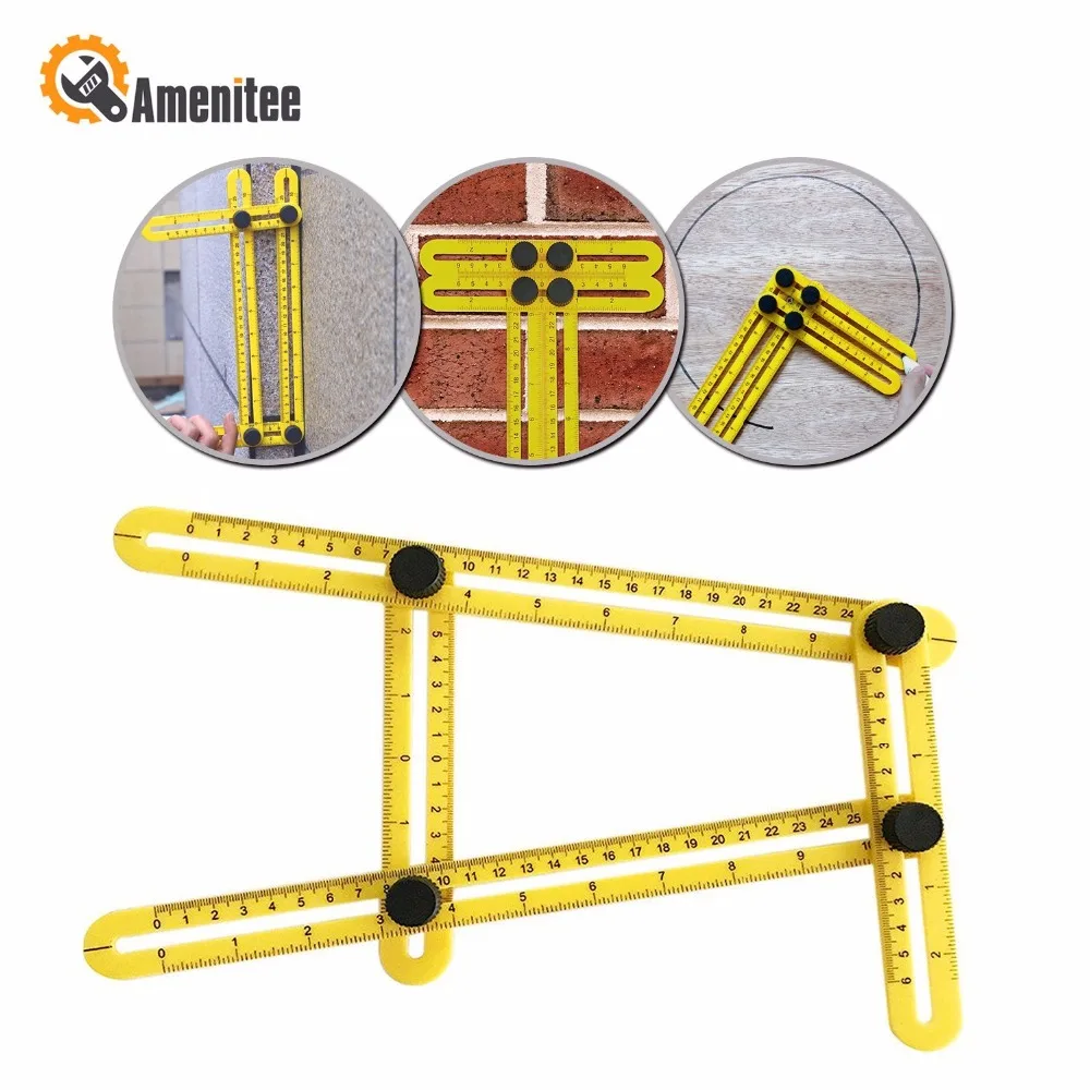 AMENITEE Universal Angularizer Ruler gift scale divider tools Four ...