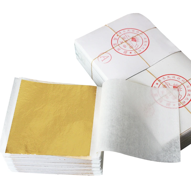 Imitation Gold Leaf Taiwan Gilding Paper 8x8.5cm Home Decoration ...